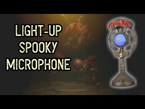 Gemmy light-up spooky microphone (ft sample) - YouTube