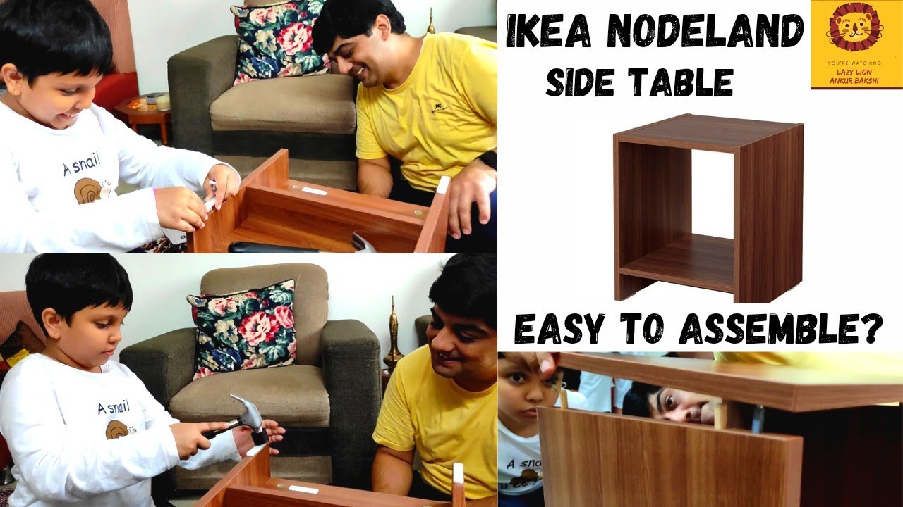 DIY Ikea Furniture Assembly | Steps to assemble Nodeland Bedside Table ...