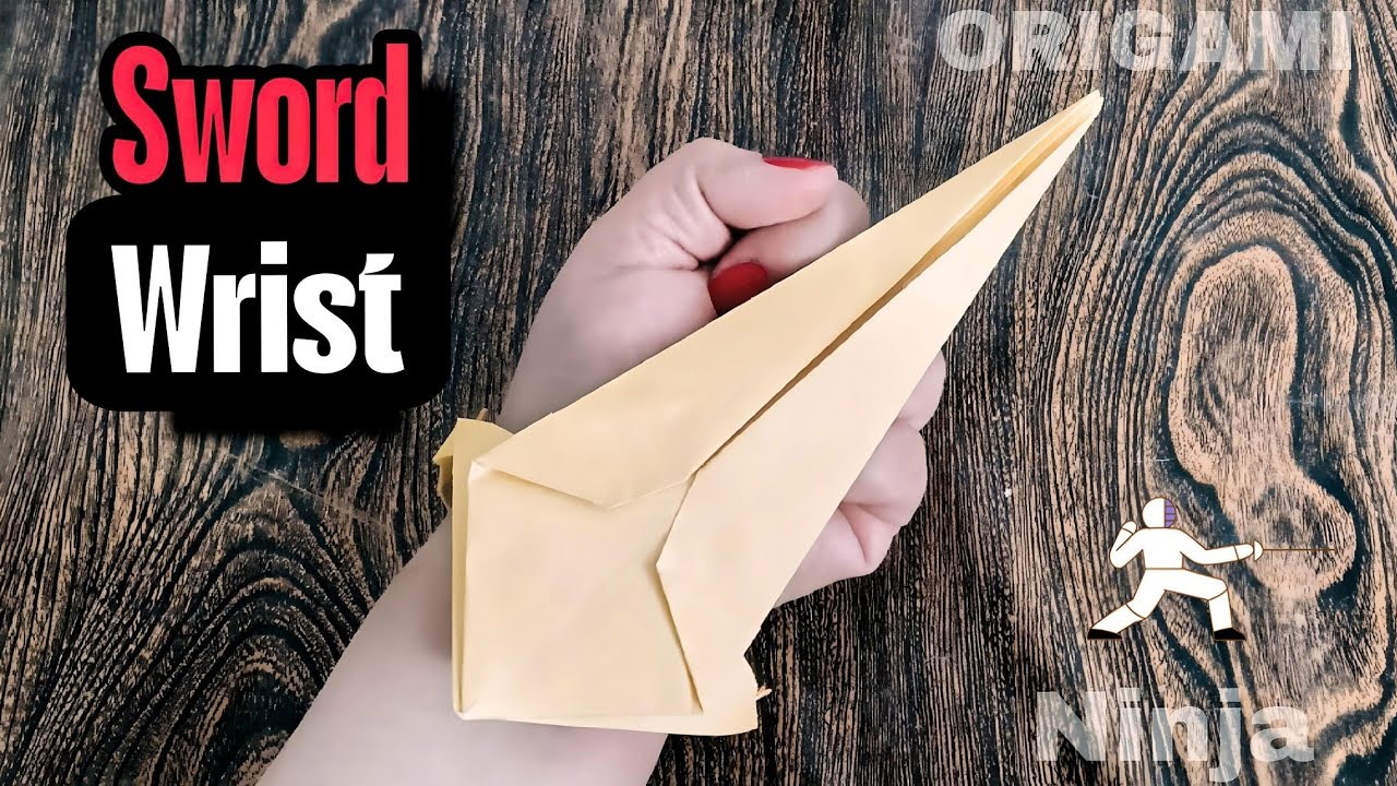 Making an origami wrist sword for assassination|Easy and attractive ...