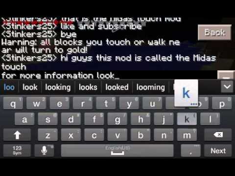 Minecraft pe mod Midas touch - YouTube