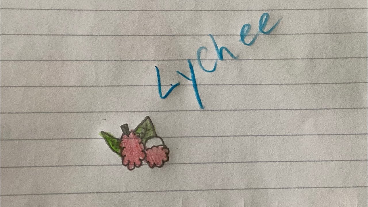 How to draw Lychees, Pears, and a Watermelon slice - YouTube