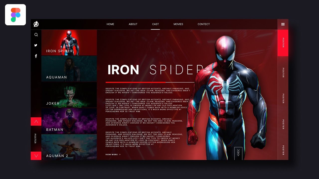 Challenge 04 / Design A Professional Movie Website Ui Design in Figma ...