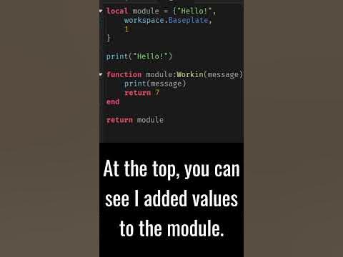 How to use module scripts (roblox studio) - YouTube