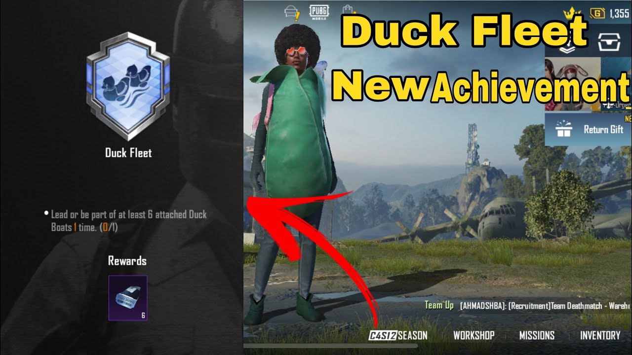 How to Complete Duck Fleet Achievement | Pubg Mobile - YouTube