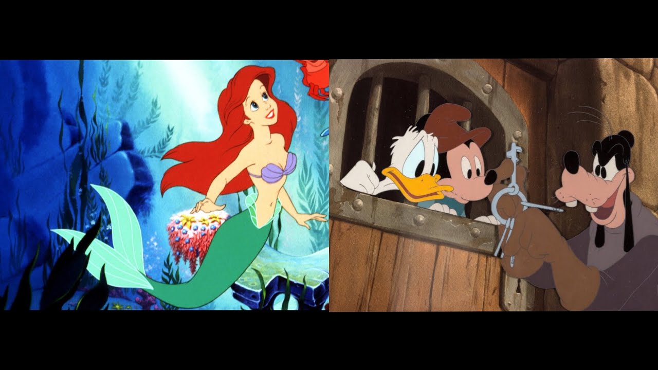 Ariel Meets Mickey, Donald and Goofy (Requested By ...