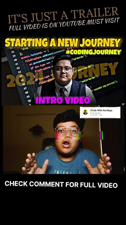 Trailer Of The Intro Video Coding Beginnersguide Codingjourney