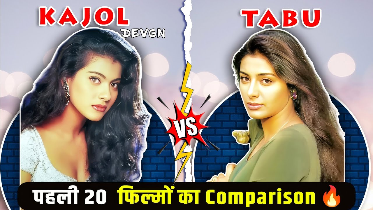 90s Bollywood Battle: Kajol Devgn 🆚 Tabu First 20 Movies Comparison ...