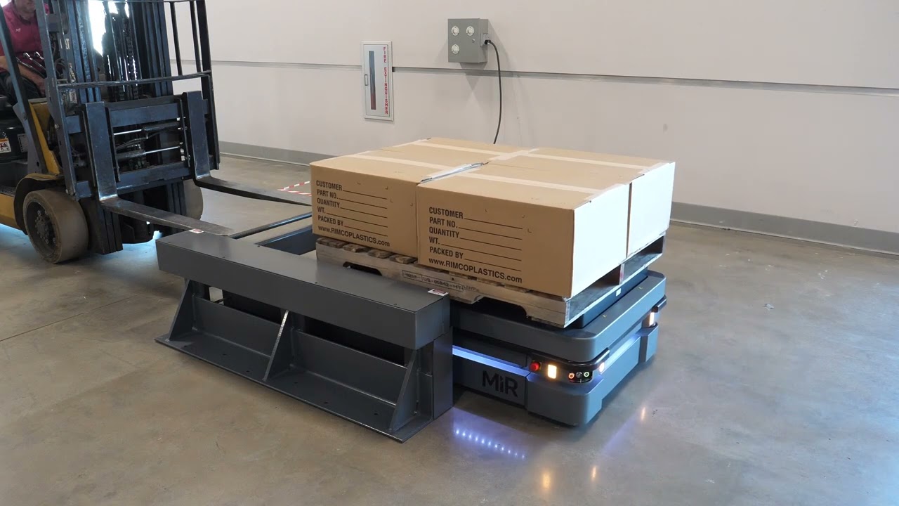 Melton Machine MiR Conveyor Interface - YouTube