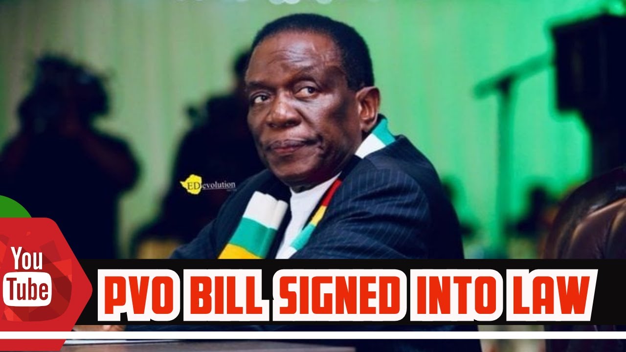 MNANGAGWA SIGNS CONTROVERSIAL PVO BILL INTO LAW | ZIMLIVE - YouTube