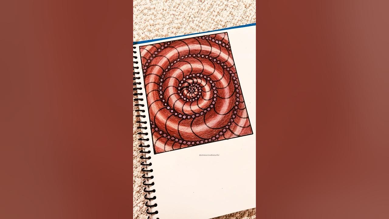 3d Spiral Zentangle #zentangle #art #satisfying #realistic #relaxing # ...