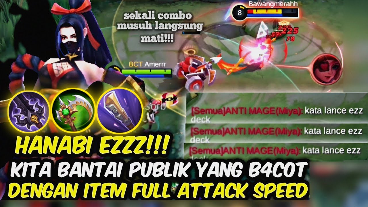 CARA MAIN HANABI DI PACTH SEKARANG - EMBLEM DAN BUILD HANABI TERSAKIT ...