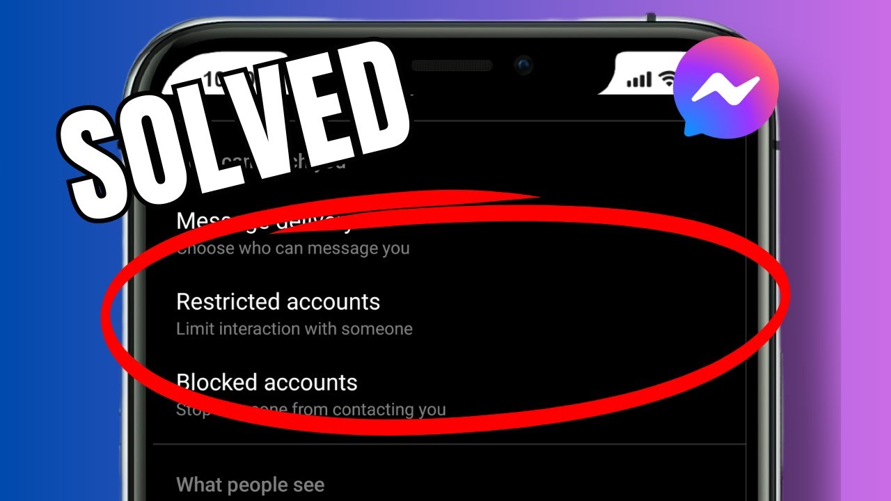 How to View Restricted Contacts on Messenger - YouTube