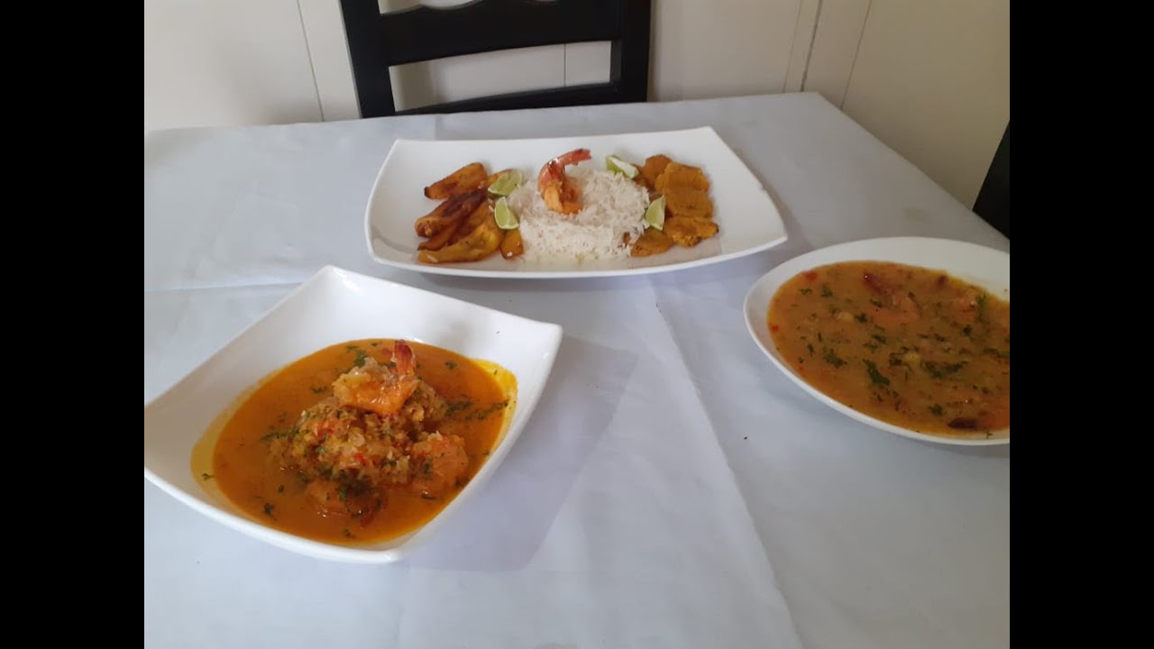 Cocina Ecuatoriana - sango y encocado de camaron - YouTube