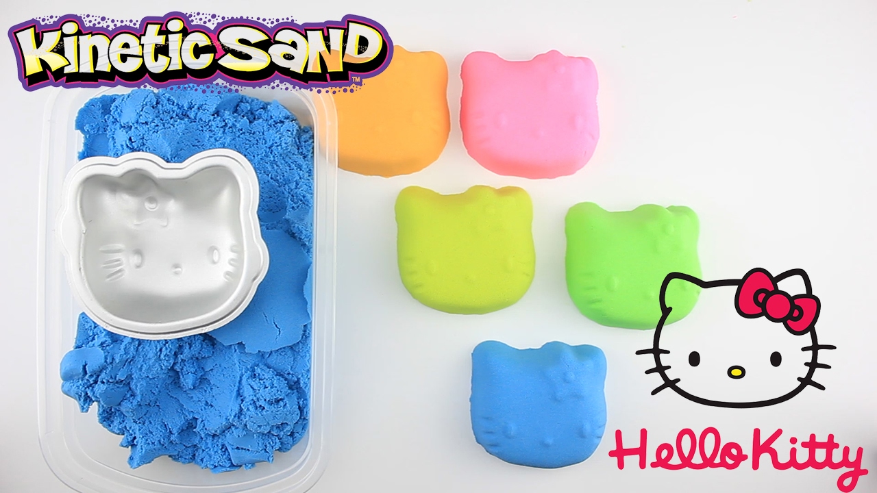 [DIY] How to make Hello Kitty Kinetic Sand Toy for kids Learn Colors ...