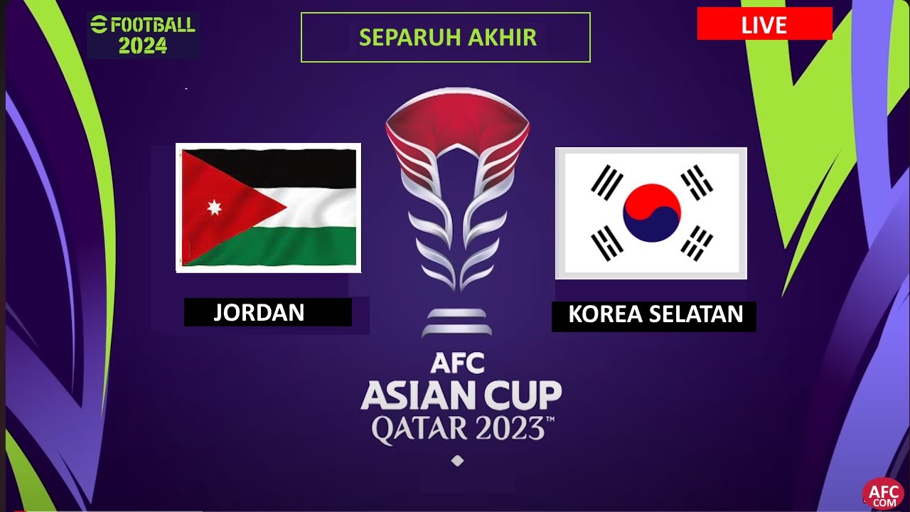 AFC ASIAN CUP | SEMI FINAL | JORDAN vs SOUTH KOREA | gameplay PC ...