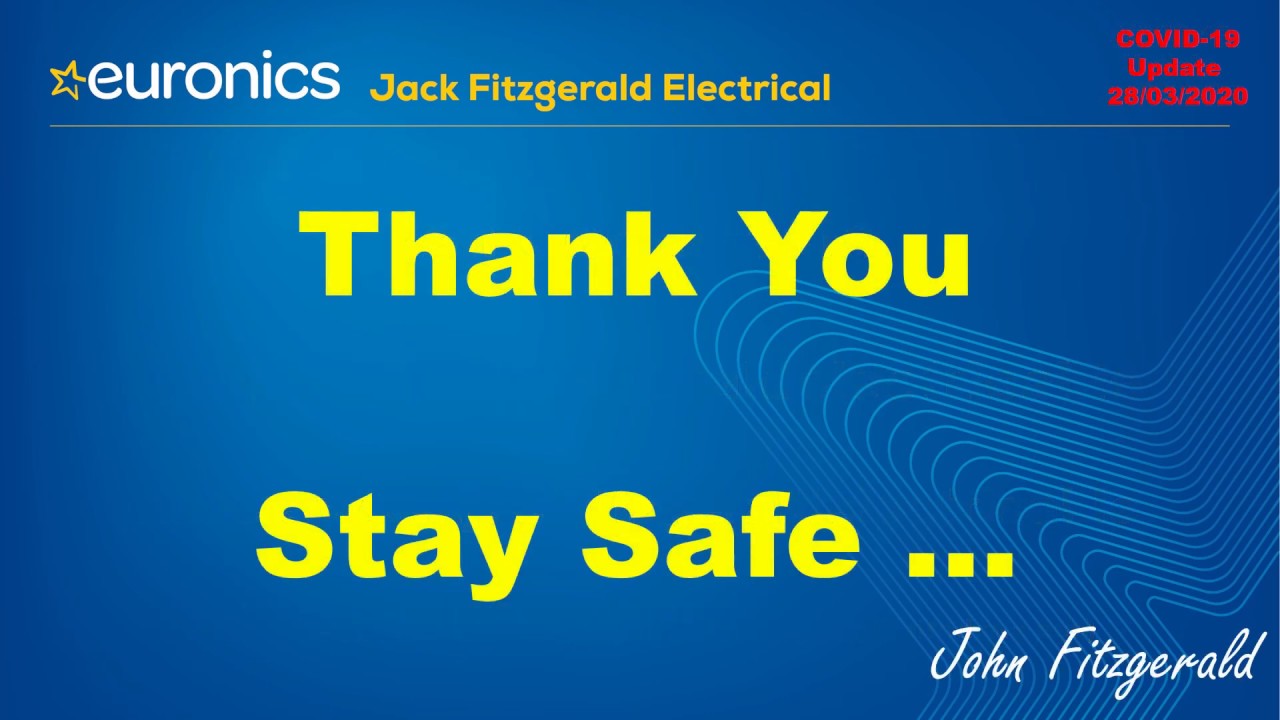 Jack Fitzgerald Electrical | COVID19 Update 28/03/2020 | - YouTube