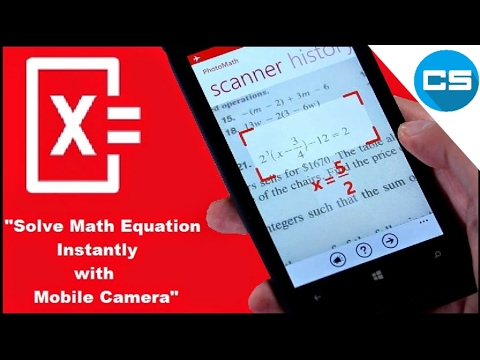 Photo Math - App free for iOS and Windows phone CS TECH - YouTube
