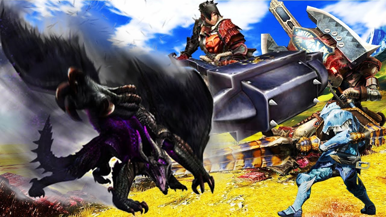 『モンスターハンター4』HD ハンマー, ランス, チャージアックス 「ゴア・マガラ」 Lance Hammer Charge Axe vs ...