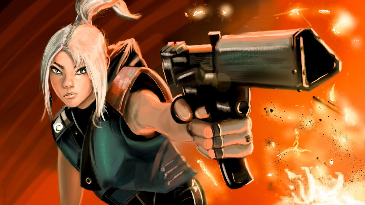 Drawing Jett from Valorant in under 10 minutes! - YouTube