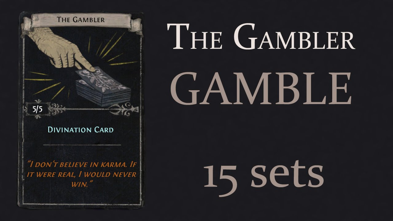 Path of Exile - The Gambler gamble [15 sets] / PoE divination card ...