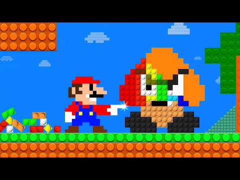 What If Everything Mario Touches Becomes LEGO in Super Mario Bros?