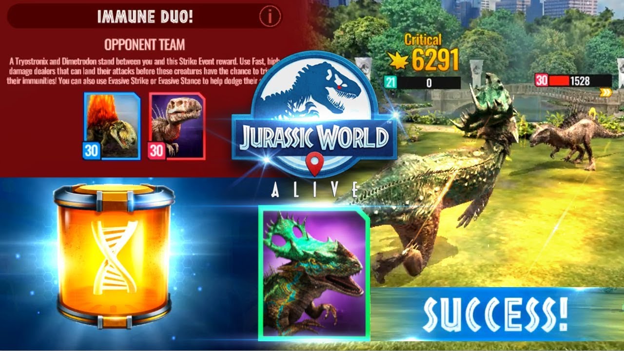 IMMUNE DUO STRIKE EVENT LEVEL 30 TRYOSTRONIX AND DIMETRODON【Jurassic ...