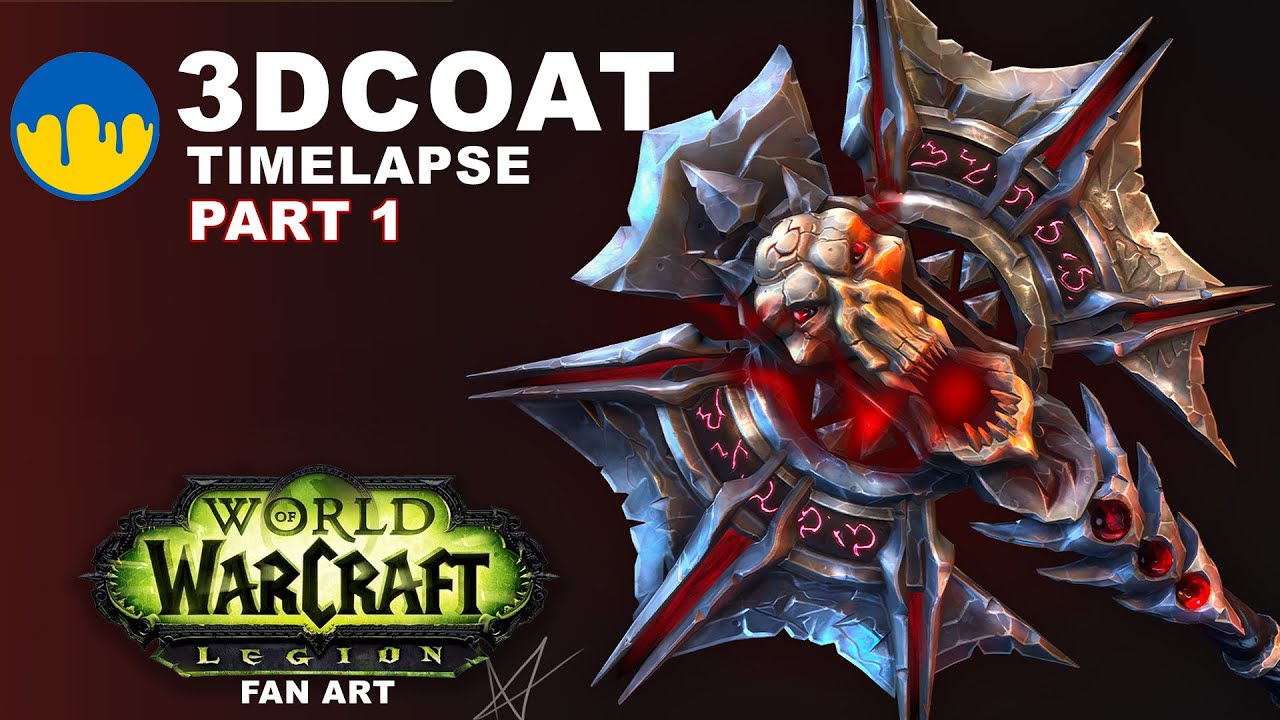 3DCoat - World Of Warcraft Legion Death Knight Axe Texture Painting ...