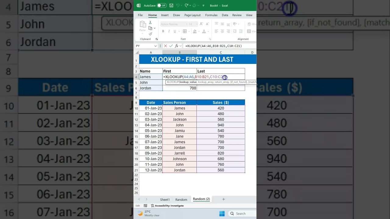 Excel Xlookup To Return First And Last Instance one Formula shorts Excel Xlookup To Return First And Last Instance one Formula shorts