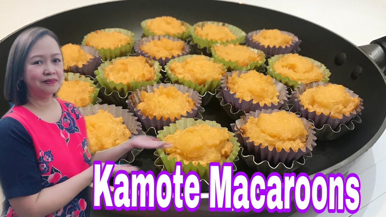 my pan cooked KAMOTE MACAROONS, healthy and easy recipe na, simple ...