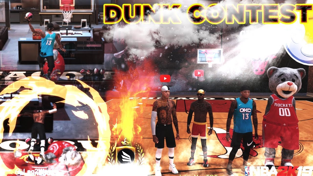 NBA2K19 FIRST EVER MYCOURT DUNK CONTEST! RAREST DUNKS AND CONTACT DUNKS ...