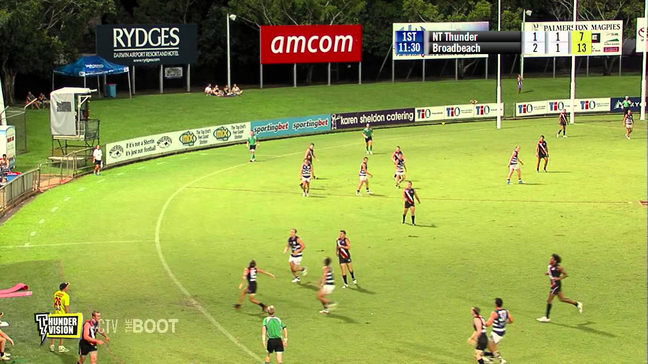 The Boot on Southern Cross Television Darwin; NEAFL Round One - YouTube