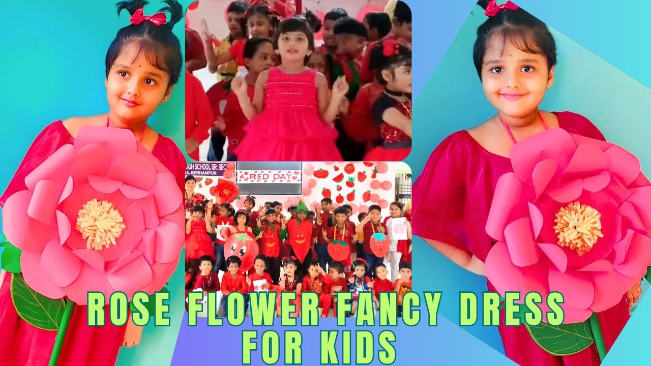 Rose flower Tutorial for Winning Fancy Dress Competition#how to craft ...