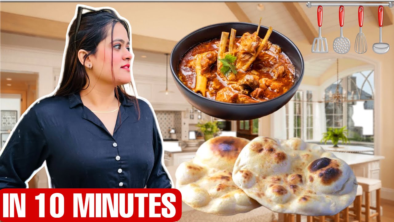 Kashmiri Mutton + Garlic Naan Recipe | Food Vlogs | Indian Recipes ...