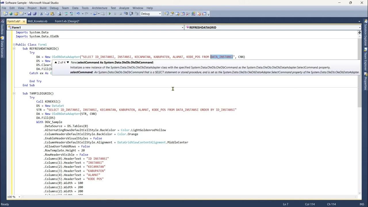 MENAMPILKAN DATABASE KE DATAGRIDVIEW VISUAL STUDIO VB NET - YouTube