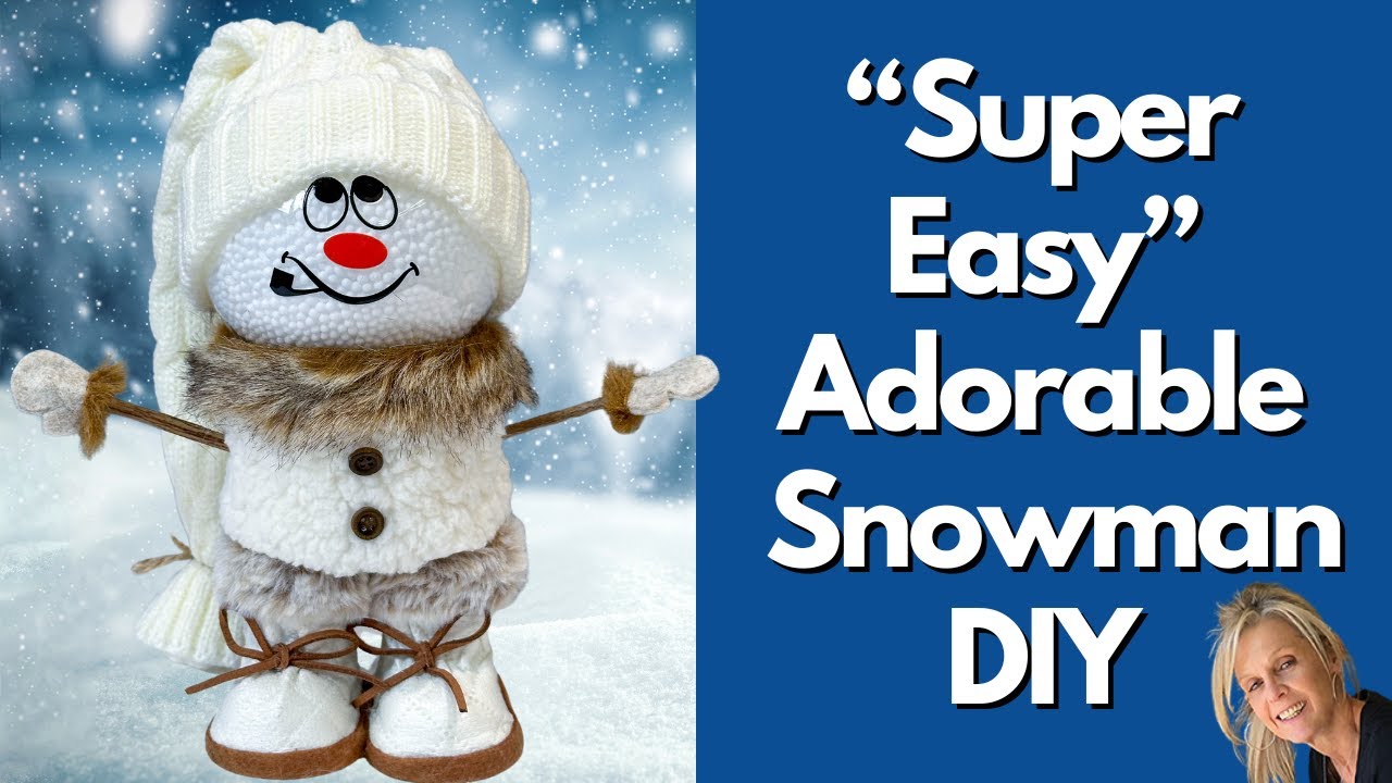 Super Easy Diy Adorable Snowman - Let's Get Crafting! - YouTube