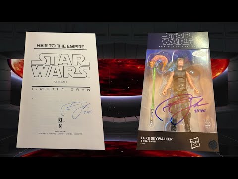 Timothy Zahn Autographed Heir To The Empire Novel And Black Series Luke ...