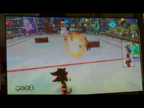 Mario vs Sonic at the olympic winter games dream snowball fight - YouTube