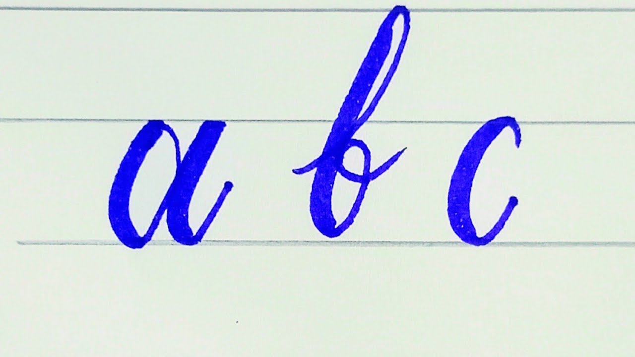 English calligraphy for beginners | All small alphabets with cut Marker ...