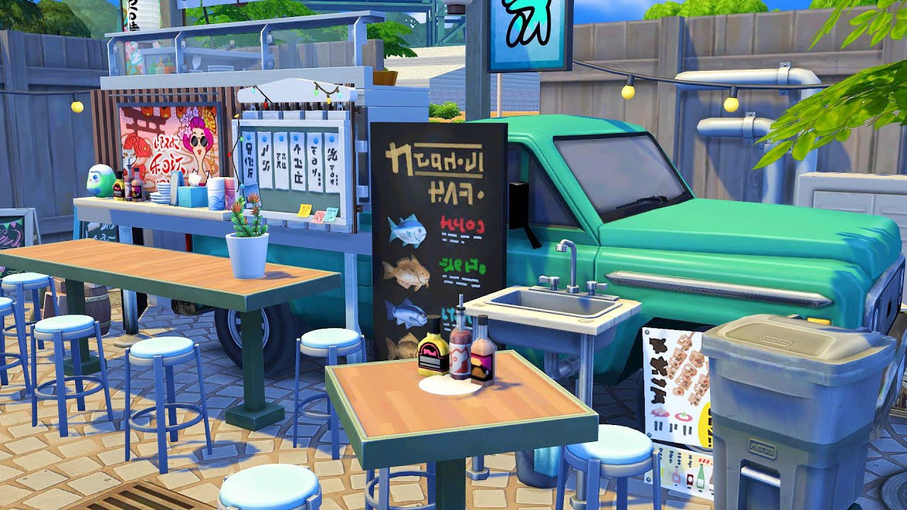 USABLE 🍔 FOOD TRUCK in Sims 4 - YouTube