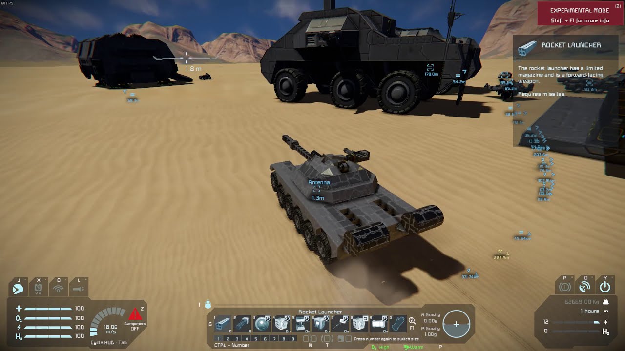 Space Engineers Main Battle Tank Drive Test - YouTube