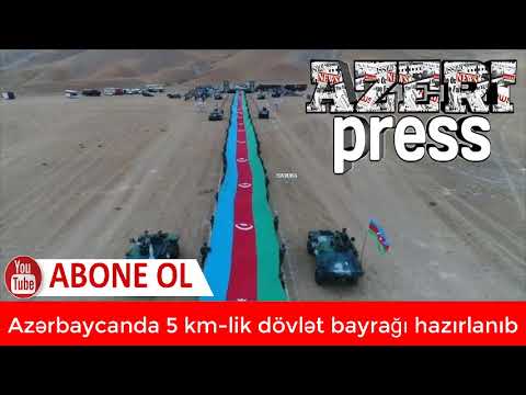 Azərbaycanda 5 km lik dövlət bayrağı hazırlanıb