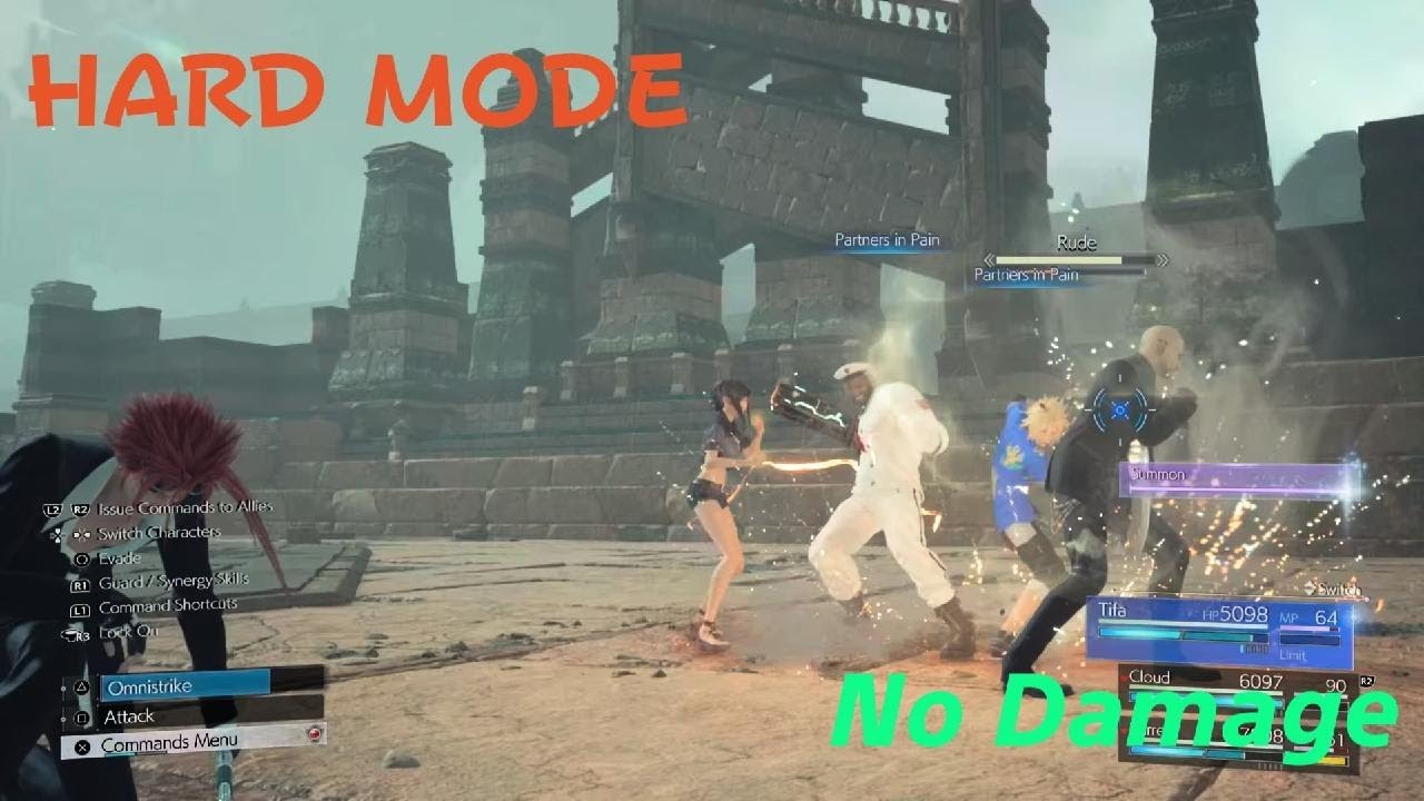 FINAL FANTASY VII REBIRTH Rude & Reno HARD MODE No Damage - YouTube