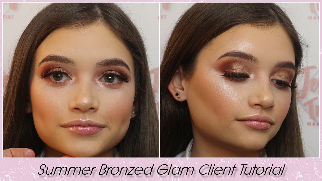 Summer Bronzed Glam Client Tutorial | JESSICA TRANT - YouTube