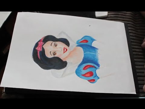 Snow White | Time Lapse/ speed color pencil sketch with Tips - YouTube