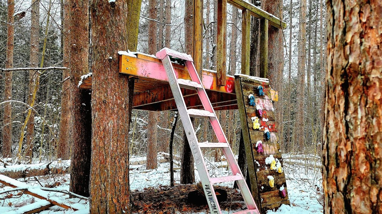 Extreme Tree Fort Treehouse DEEP In The Woods - YouTube