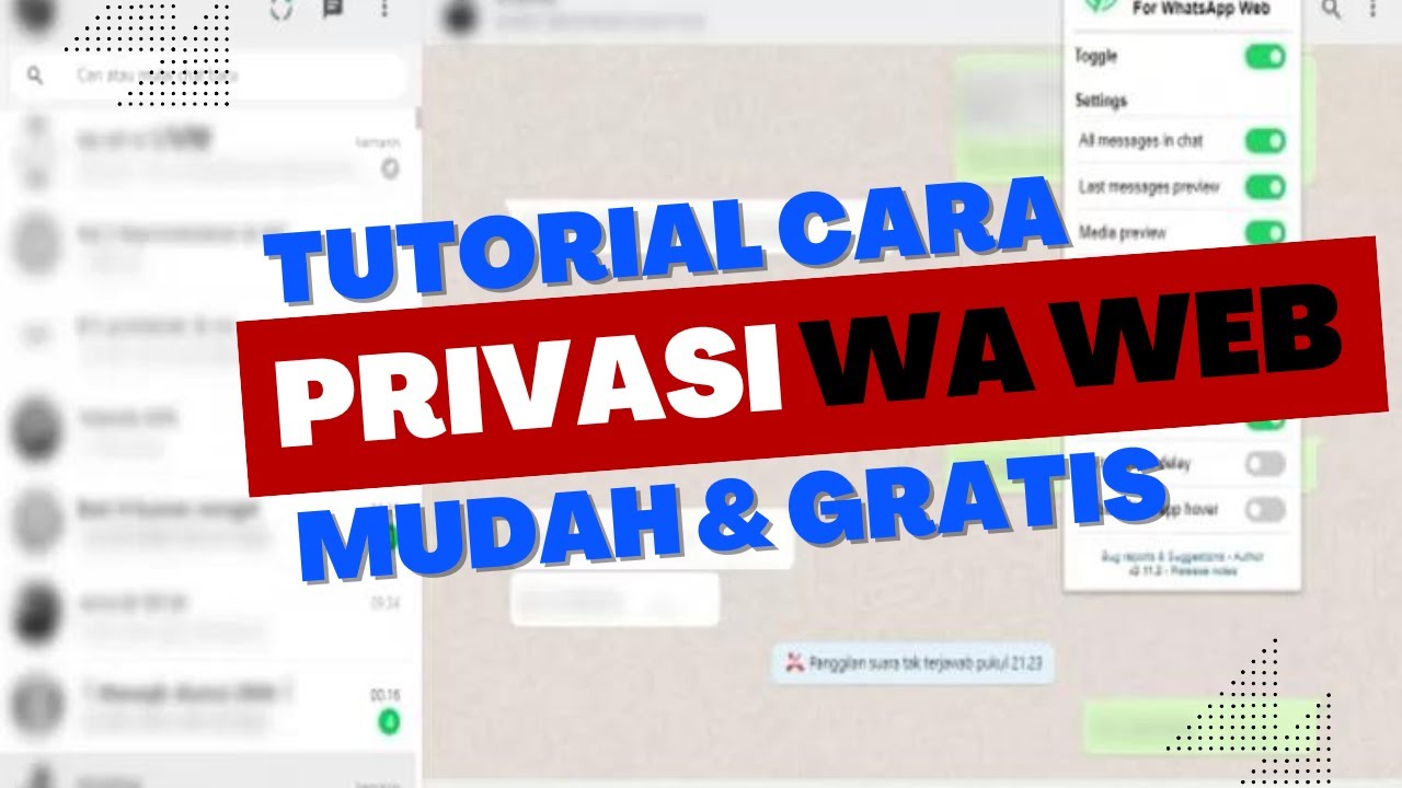wa blur (jaga privasi wa web anda) - YouTube