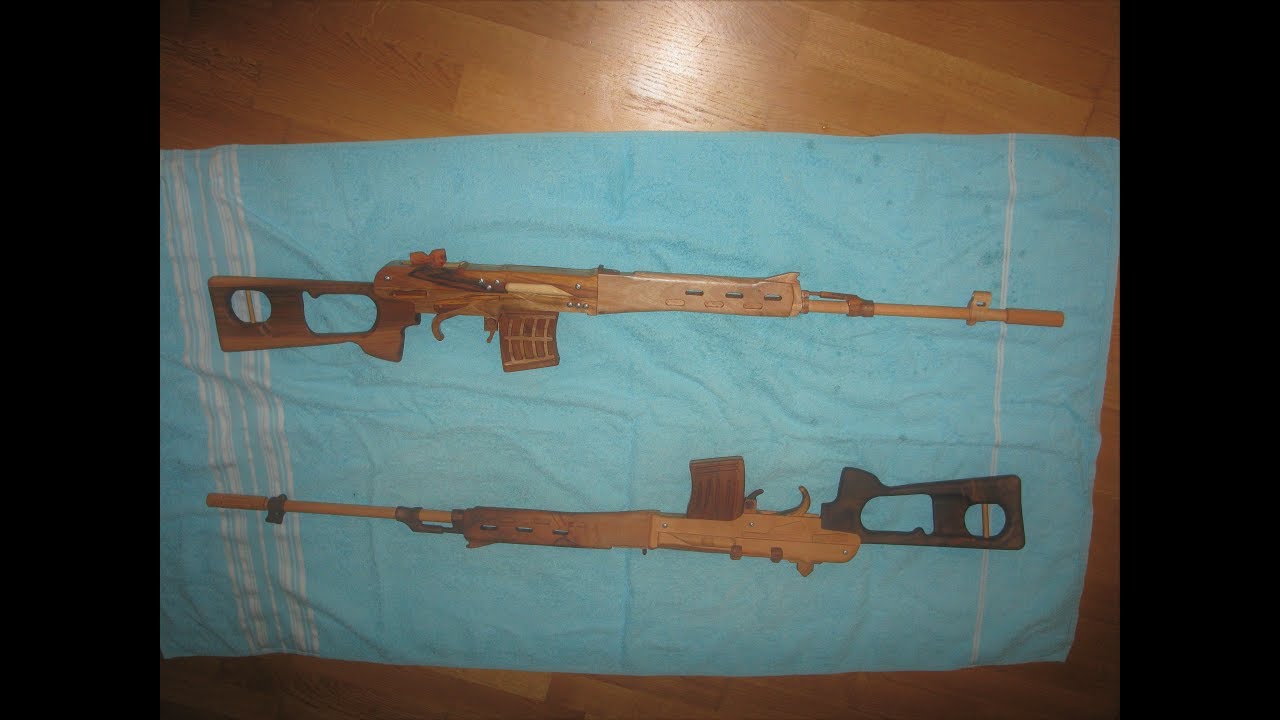 DIY shooting Svd sniper rifle tutorial + free plans [rubber band gun ...