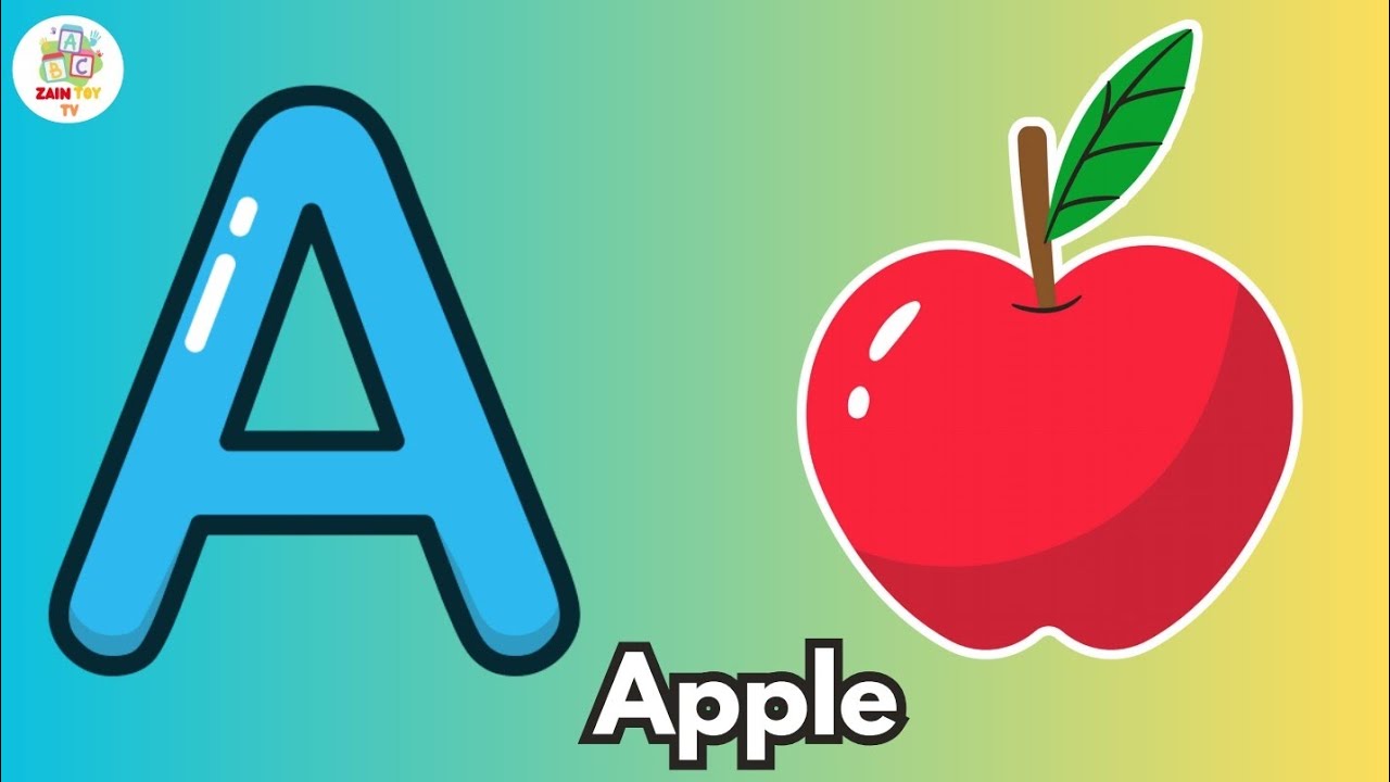 A is for Apple || Apple Rhymes Song || ABC Song for kids || Kids ABC ...