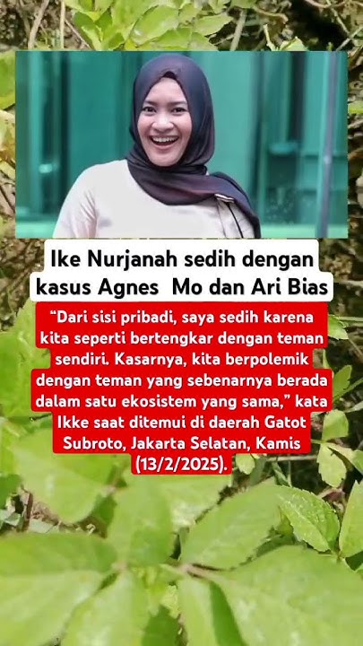 Ike Nurjanah prihatin dengan kasus Agnes Mo dan Ari Bias#ikenurjanah # shorts - YouTube