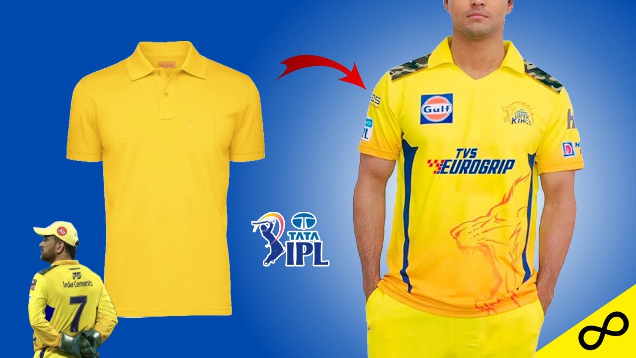 Plain T Shirt Change into IPL Jersey without Printing | CSK Cricket ...